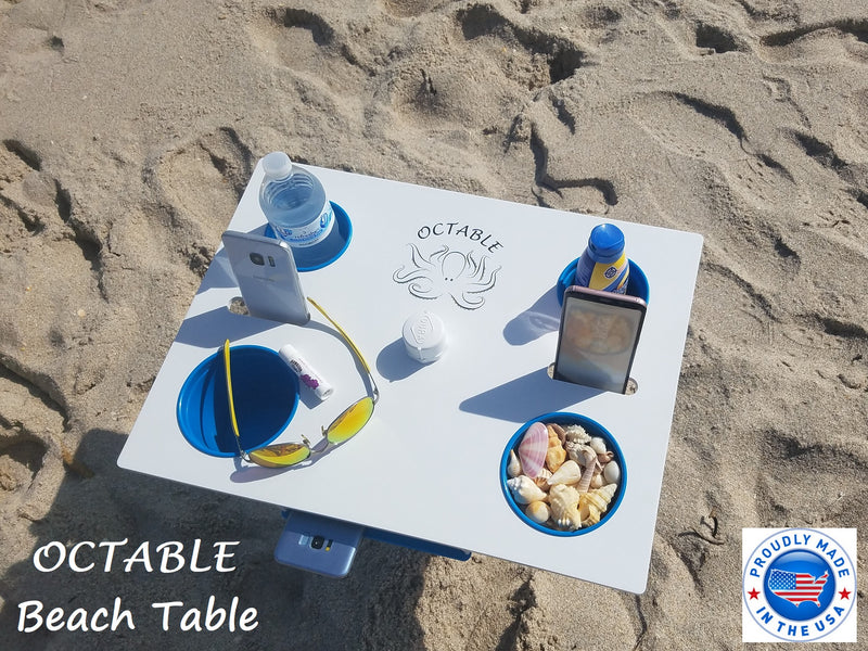 Octable Beach Table octopus octables sand cell phones, red cups,