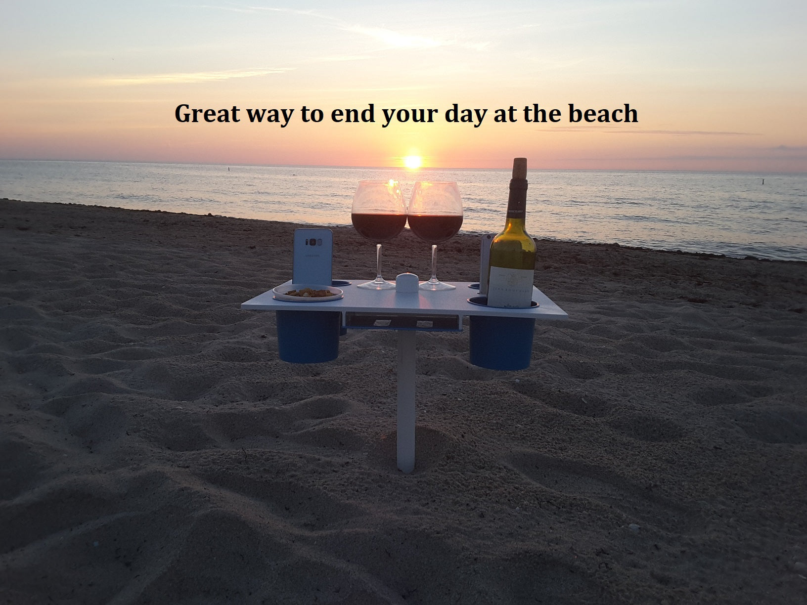 Octable Beach Table octopus octables sand cell phones, red cups,