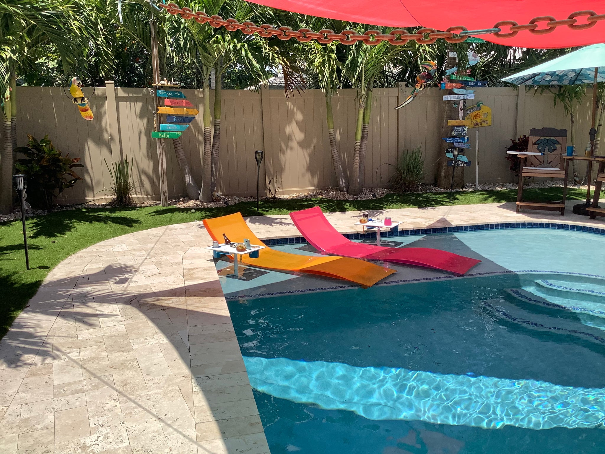 Octable Beach Table octopus octables sand cell phones, red cups,