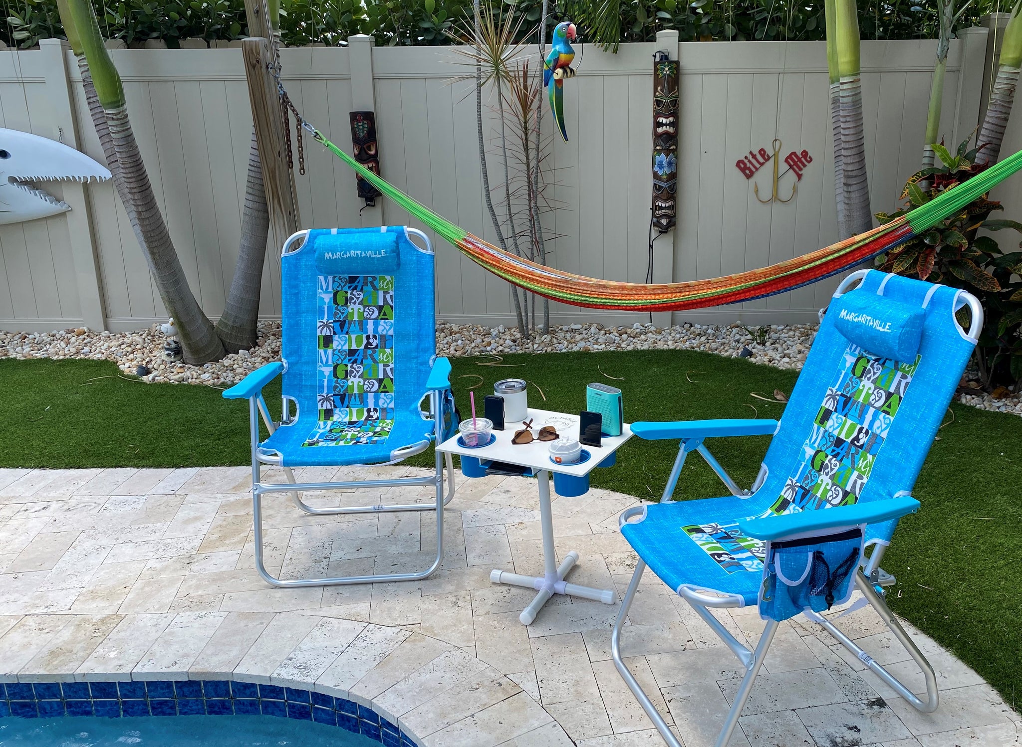 Octable Beach Table octopus octables sand cell phones, red cups,